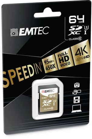 Emtec CL10 U3 64 GB SD SpeedIN' Card | Walmart Canada