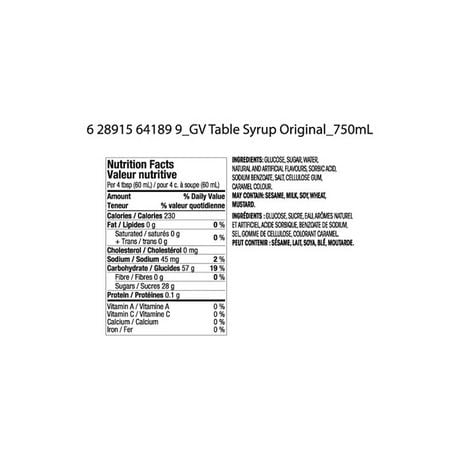 Great Value Original Table Syrup | Walmart Canada
