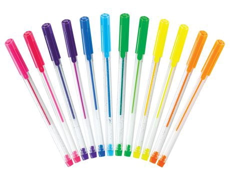Merangue Sparkly & Neon Gel Pens, Assorted, 12/Pack, 6 Pack | Walmart ...
