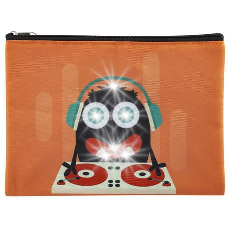 Merangue Light Up Monster DJ Pencil Pouch, Orange, 2 Pack | Walmart Canada