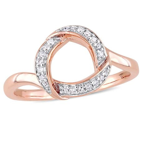 Click here for Miabella 1/10 Carat T. W. Diamond 10K Rose Gold Lo... prices