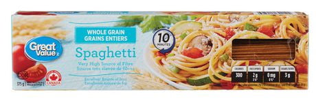Great Value Whole Grain Spaghetti | Walmart Canada