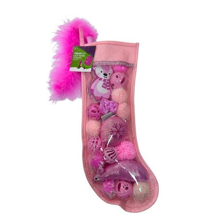 Vibrant Life Holiday 18 Pieces Cat Toy Stocking Gift Set, Pink - Walmart.ca