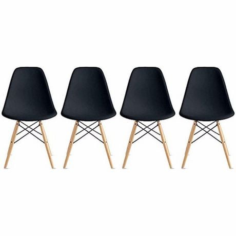 Click here for Nicer Furniture Eames Wooden Legs Black Chair Blac... prices