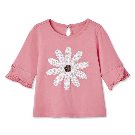 George Baby Girls' Interactive 3/4 Sleeve Top | Walmart Canada