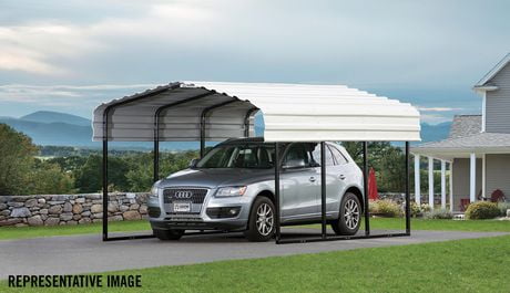Click here for Arrow Steel Carport 10 X 20 X 7 Ft. Galvanized Bla... prices