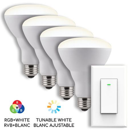 Click here for Bazz Smart Home Wi-Fi Rgb 10W Led Br30 Bulb (4-Pac... prices