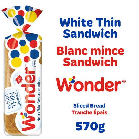 Wonder White Thin Sandwich Bread, 570 g - Walmart.ca