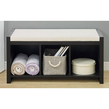 Manor Park Modern Farmhouse Entryway Storage Bench with Storage Totes ...