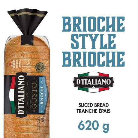 D'Italiano with Gusto!™ Brioche Style Thick Sliced Loaf, 620 g - Walmart.ca