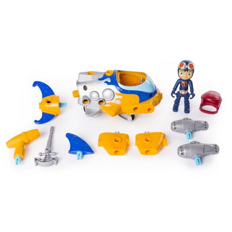 Rusty Rivets – Buildable Rivet Shark Vehicle with Rusty Figure, for ...
