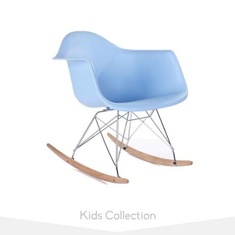 Click here for Heavenly Collection Blue Rocker Kids Chair Light B... prices