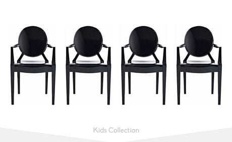 Click here for Heavenly Collection Black Acrylic Kids Armchair Bl... prices