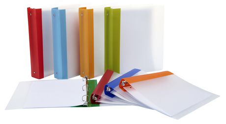 Storex Tear-Resistant Binder/1.5"-Inch /Clear- Green Spine (6 units ...