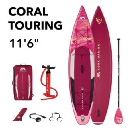 Aqua Marina - CORAL 11' 6" Touring Inflatable Stand Up Paddle Board ...