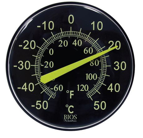 Click here for Bios Weather Neon 12 Dial Thermometer Black 12 In prices