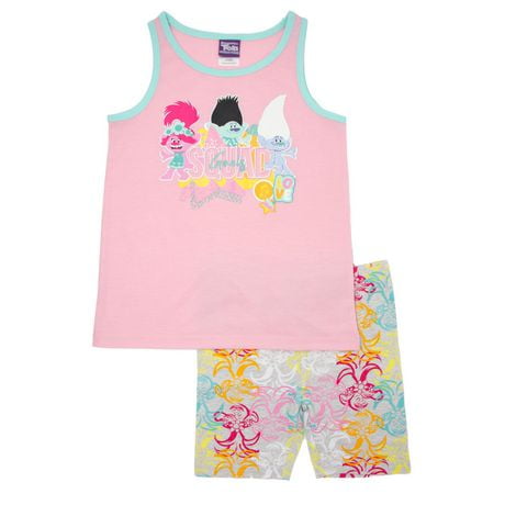 Click here for Trolls Girls 2 Piece Tank And Biker Short Pyjama P... prices