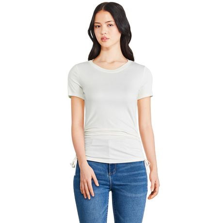 George Women's Side Ruched Tee, Sizes XS-XXL - Walmart.ca