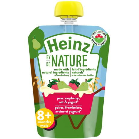 Heinz by Nature Organic Baby Food - Pear, Raspberry, Oat & Yogurt Purée ...