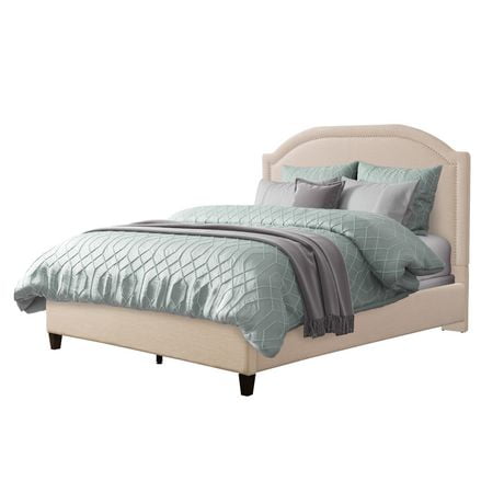 Click here for Corliving Fabric Bed Frame With Arched Headboard A... prices