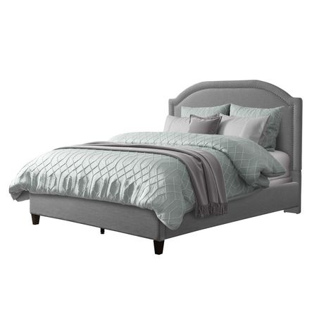 Click here for Corliving Fabric Bed Frame With Arched Headboard A... prices