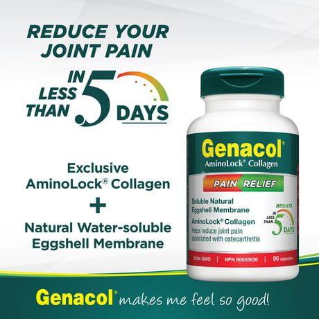Genacol® Pain Relief with Natural Soluble Eggshell Membrane + AminoLock ...