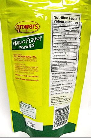 Growers Garlic flavor Peanuts 280g | Walmart Canada