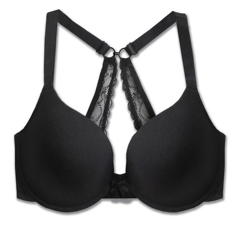 George Plus Underwire Medium Support Lace T-Back T-Shirt Bra | Walmart ...