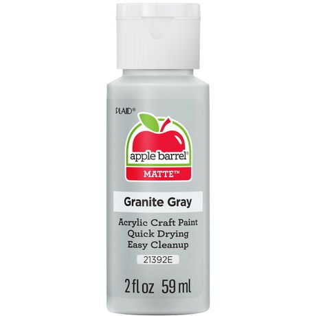 Apple Barrel Colors, 2 oz., Granite Gray, 2 oz Matte Acrylic Paint ...