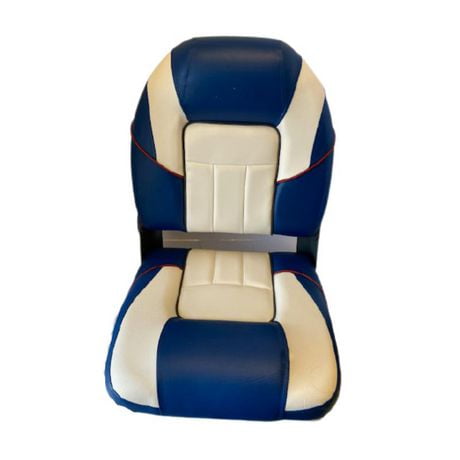 Click here for Blue Dog Marine Premium Folding Seat - Blue / Whit... prices
