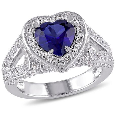 Click here for Tangelo 4-3/8 Carat T. G.W. Created Blue And White... prices