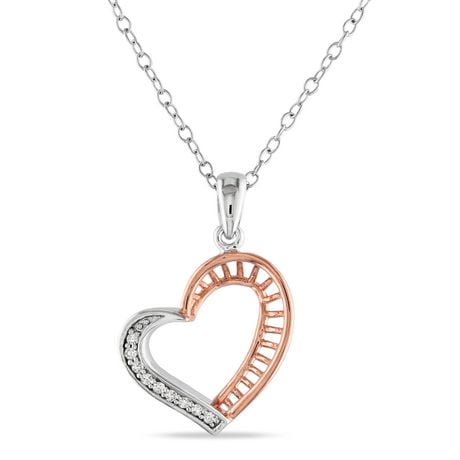 Click here for Miabella Diamond-Accent Two-Tone Sterling Silver H... prices