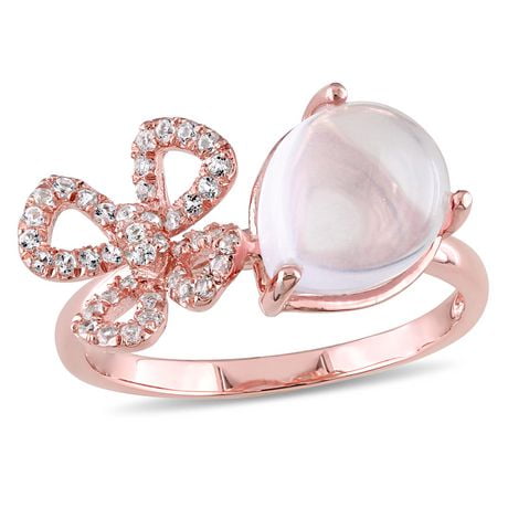 Click here for Tangelo 1-3/8 Carat T. G.W. Rose Quartz And White... prices