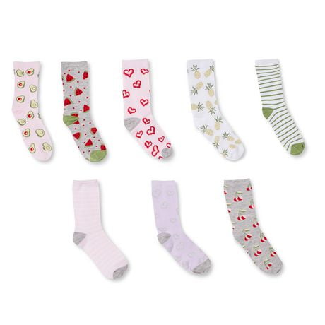 Click here for George Girls 8 Pack Crew Socks Assorted 10-12 prices