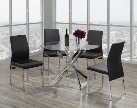 Click here for Brassex Inc Meredith 5-Piece Kitchen Set  Silver/B... prices