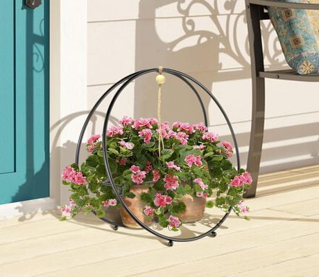 Click here for Hometrends Double Planter Hanger Black 16 In prices