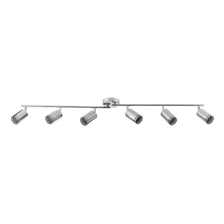 Cosgrove 6-Light Track Lighting, Chrome, Perforated Slots | Walmart Canada