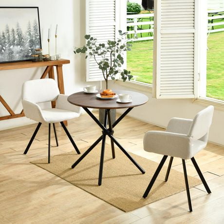 Homy Casa Round Dining Table - 2 Person Reception Table Living Room ...