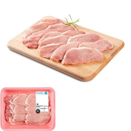 Pork Loin Center & Rib End Chops Boneless Fast Fry, 9 chops, 0.35 - 0. ...