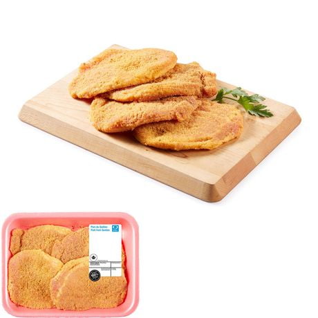 Fresh Pork Breaded Cutlets, 4 cutlets, 0.22 - 0.46 kg - Walmart.ca