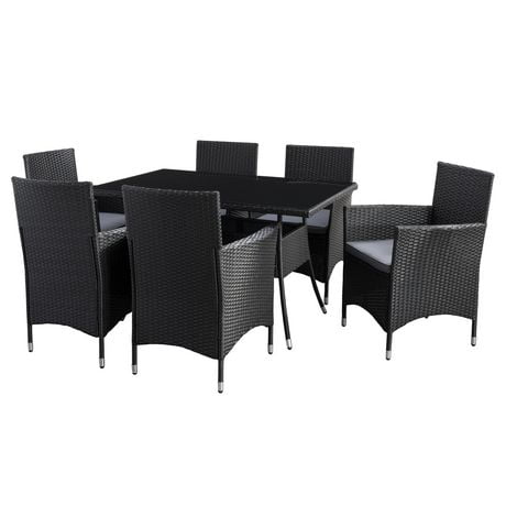 Click here for Corliving Parksville 7-Piece Rectangle Resin Wicke... prices