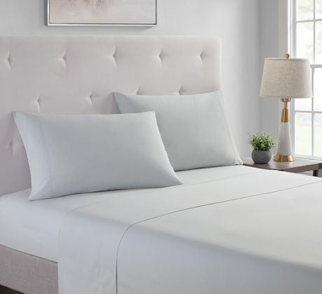 Click here for Avery Pure Cotton Bamboo 4 Piece Sheet Set Grey Qu... prices