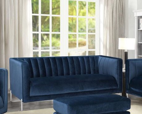 Click here for K-Living Arthur Velvet Suede Fabric Sofa W/ Metal... prices