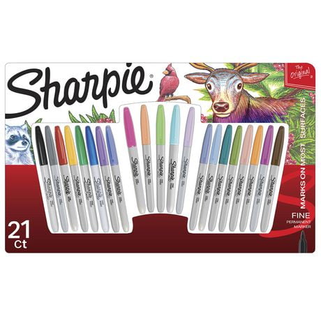 Sharpie Permanent Markers, Fine Point Markers Variety Pack, Assorted ...