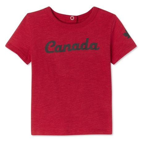 Click here for Canadiana Infants Unisex Short Sleeve Tee Red 0-3... prices
