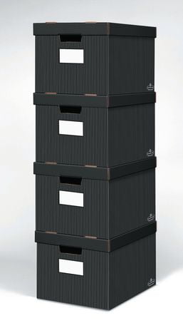 Bankers Box® Stor/File™ Decorative Storage Box - Pinstripe, 4 Pack ...