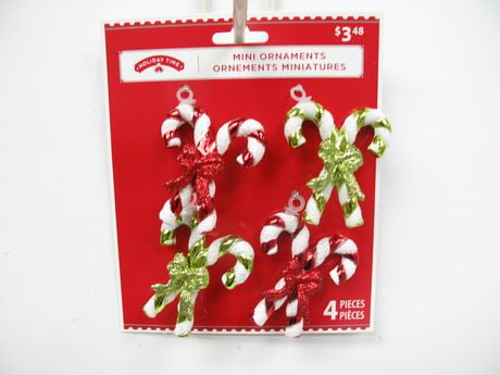 Holiday Time 4-Pack Glitter Candy Cane - Walmart.ca