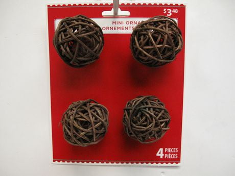 Holiday Time 4-Pack Rattan Ball | Walmart Canada
