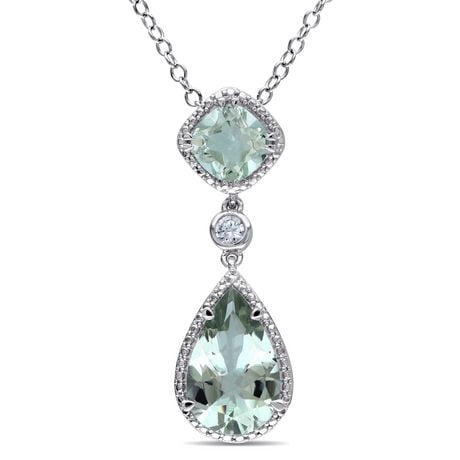 Click here for Tangelo 5 Carat T. G.W. Green Amethyst And Created... prices