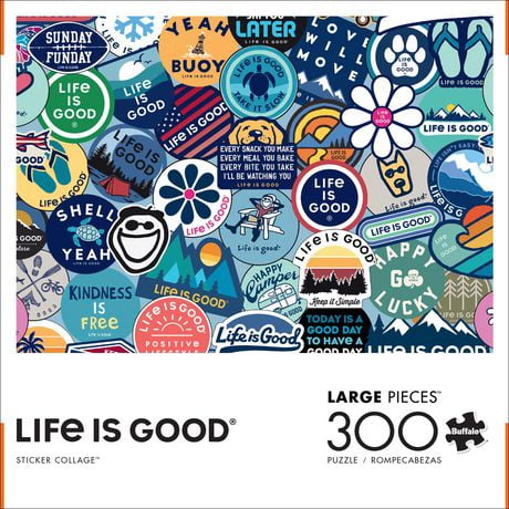 Buffalo Games - Life is Good - Sticker Collage - 300 Piece Jigsaw ...